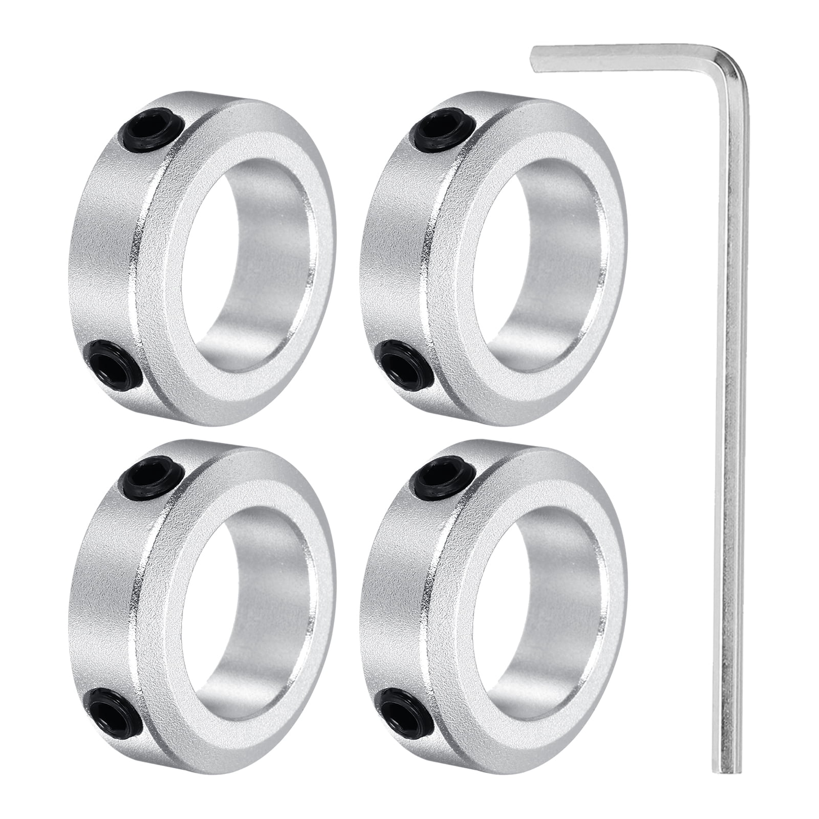 Uxcell Shaft Collar 20mm/ 13/16 Inch Bore Aluminum Set Screw Style ...