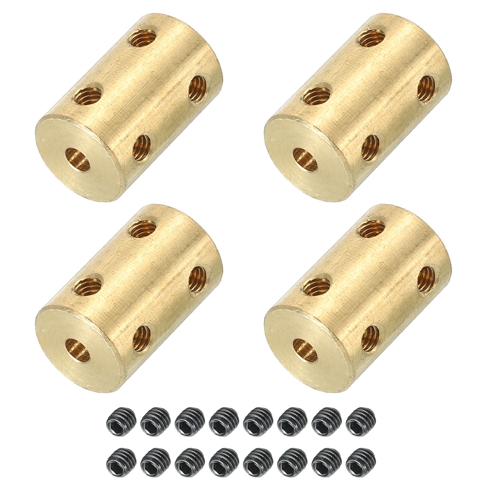 Uxcell Shaft Coupler Connector L22 x D14 4mm to 4mm Bore Rigid Coupling with Screw for 3D ...