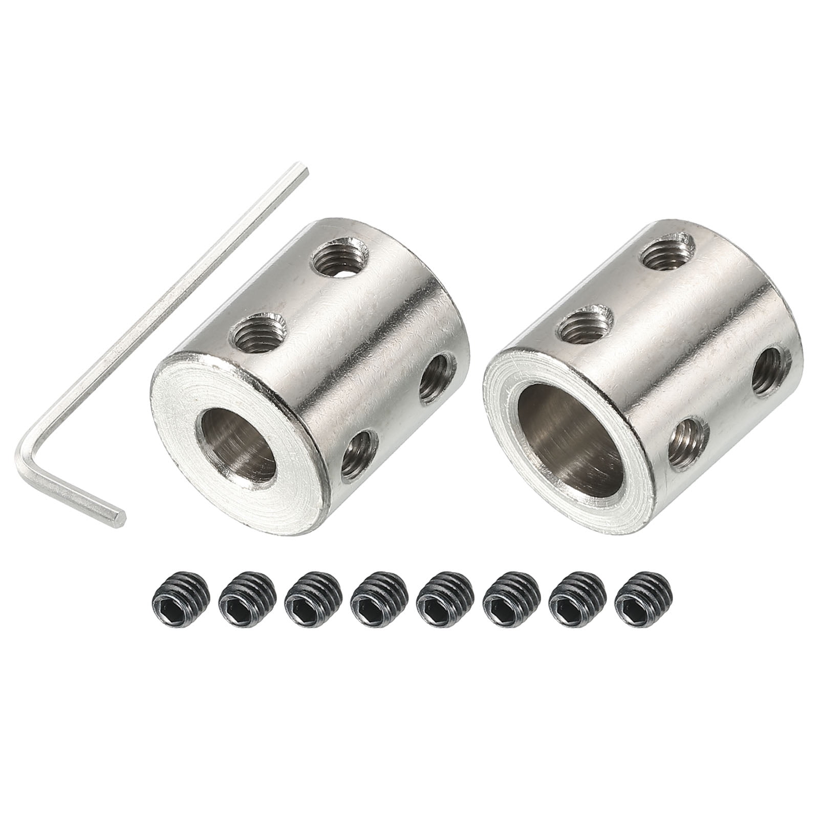 Uxcell Shaft Coupler Connector L22 x D20 8mm to 12mm Bore Stainless ...