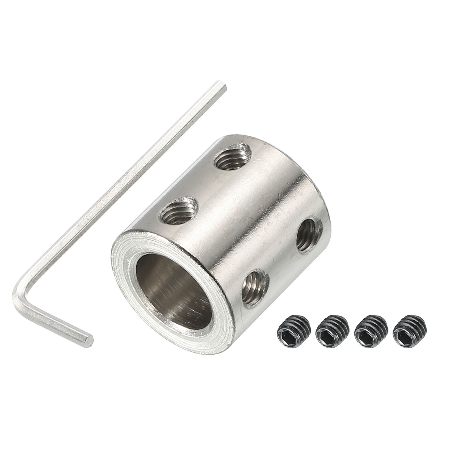 Uxcell Shaft Coupler Connector L22 x D20 8mm to 12mm Bore Stainless ...