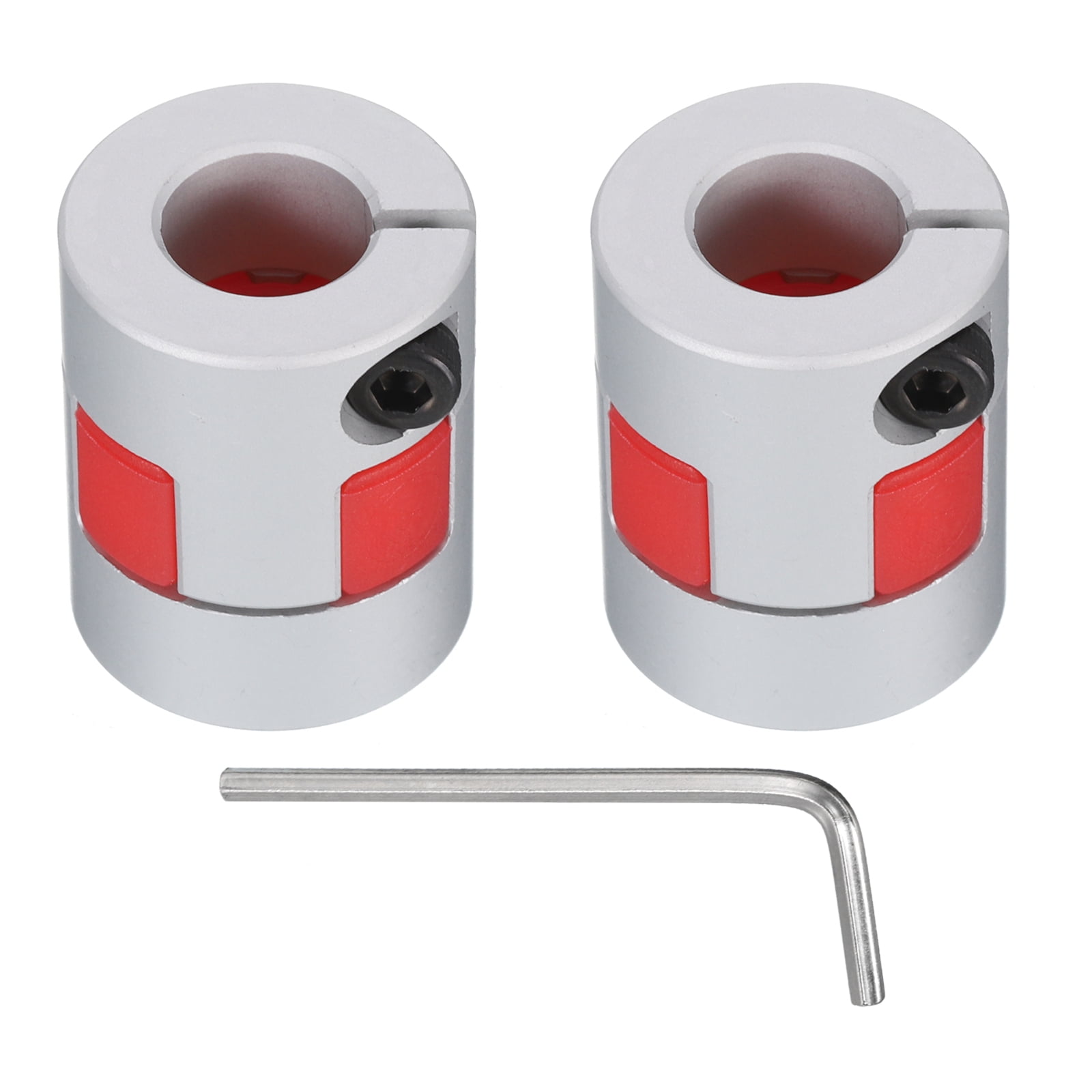 Uxcell Shaft Coupling 8mm to 10mm Bore L25xD20 Flexible Coupler for 3D ...