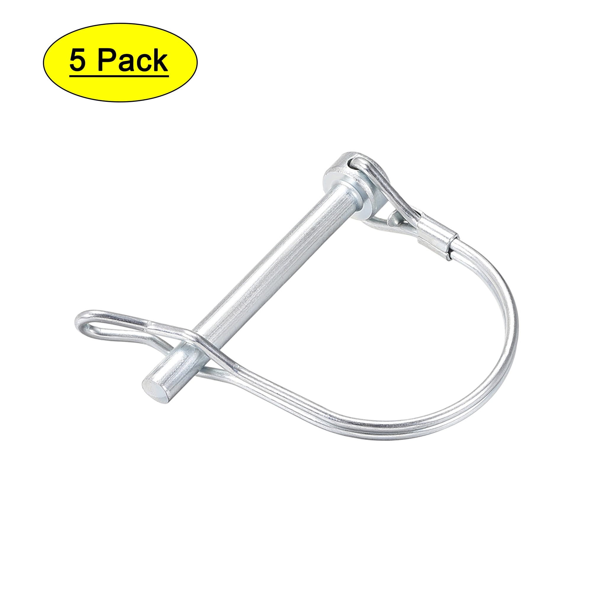 Uxcell Shaft Locking Pin w Ear 6mm x 55mm Coupler Pin for Farm Trailers Lawn Garden in Arch 5Pcs ...