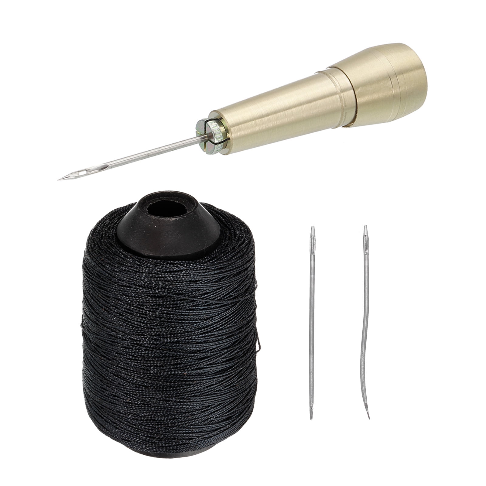 Uxcell Shoe Repair Tool Sewing Set with Black Lines Thread, 3 Needle ...