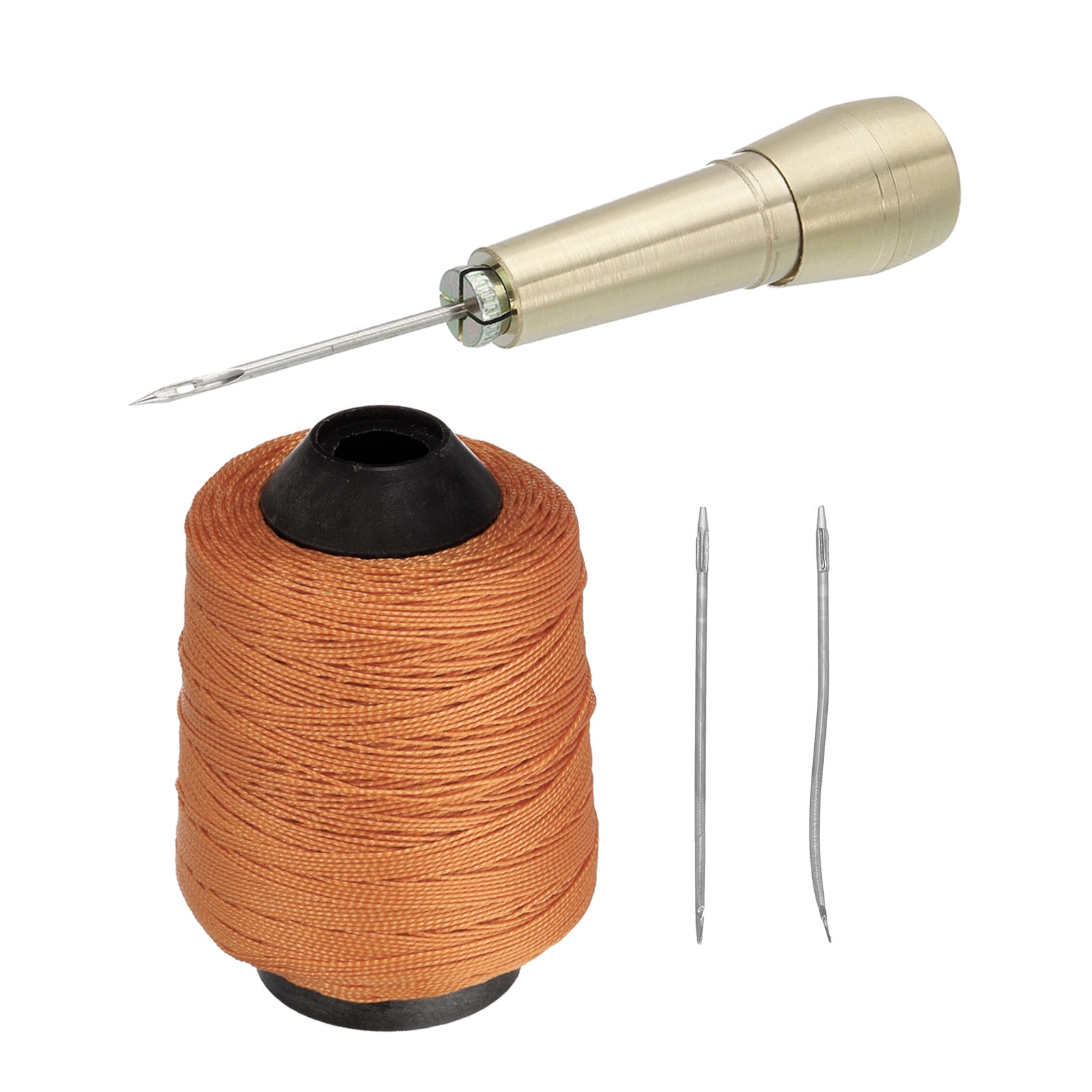 Uxcell Shoe Repair Tool Sewing Set with Orange Lines Thread, 3 Needle ...