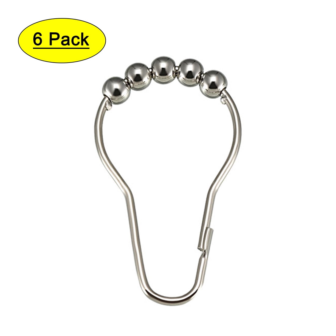 Uxcell Shower Curtain Ring Hooks, for Shower Rods Curtains Liners Iron ...