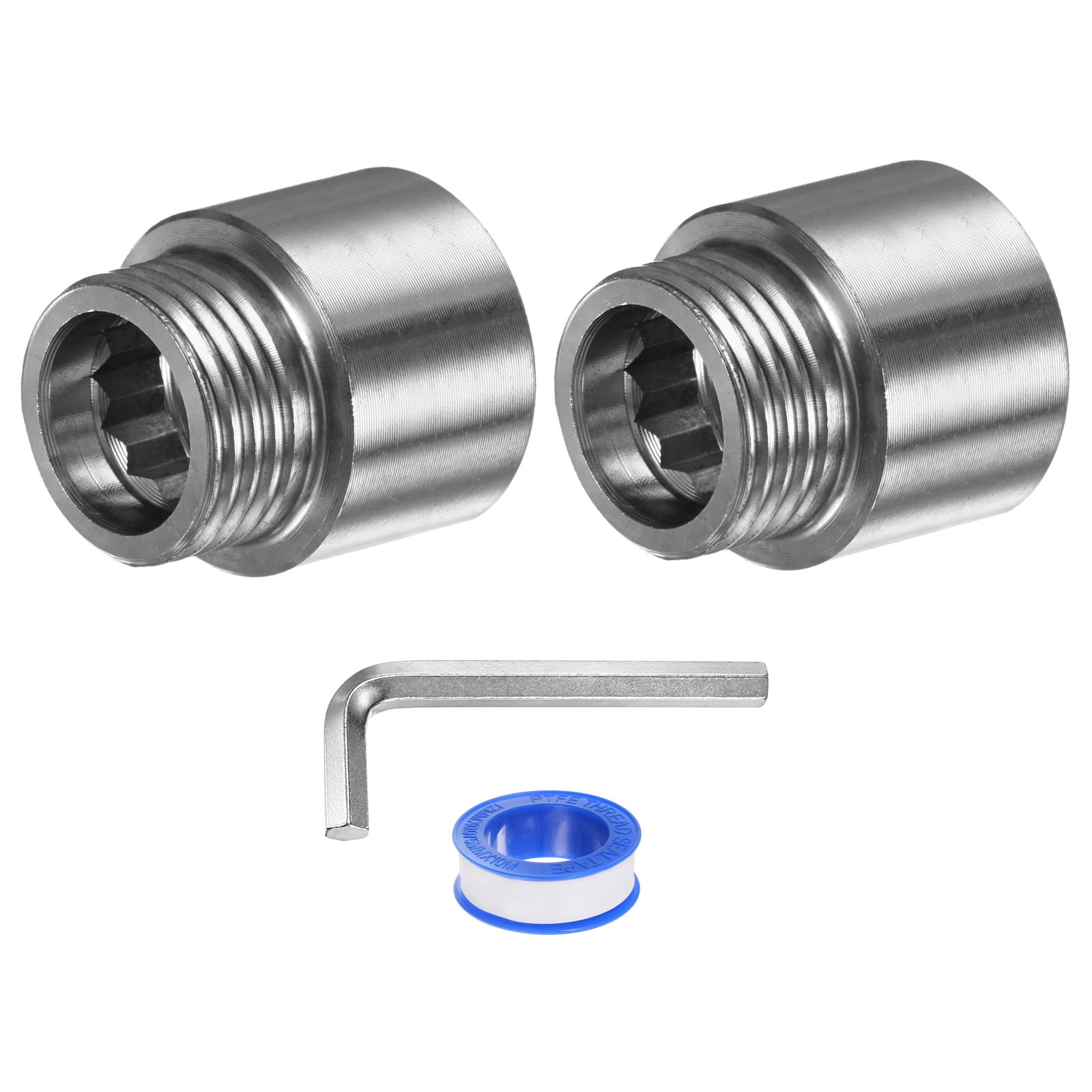 Uxcell Shower Head Extension Arm Stainless Steel G1/2 Male to Female ...