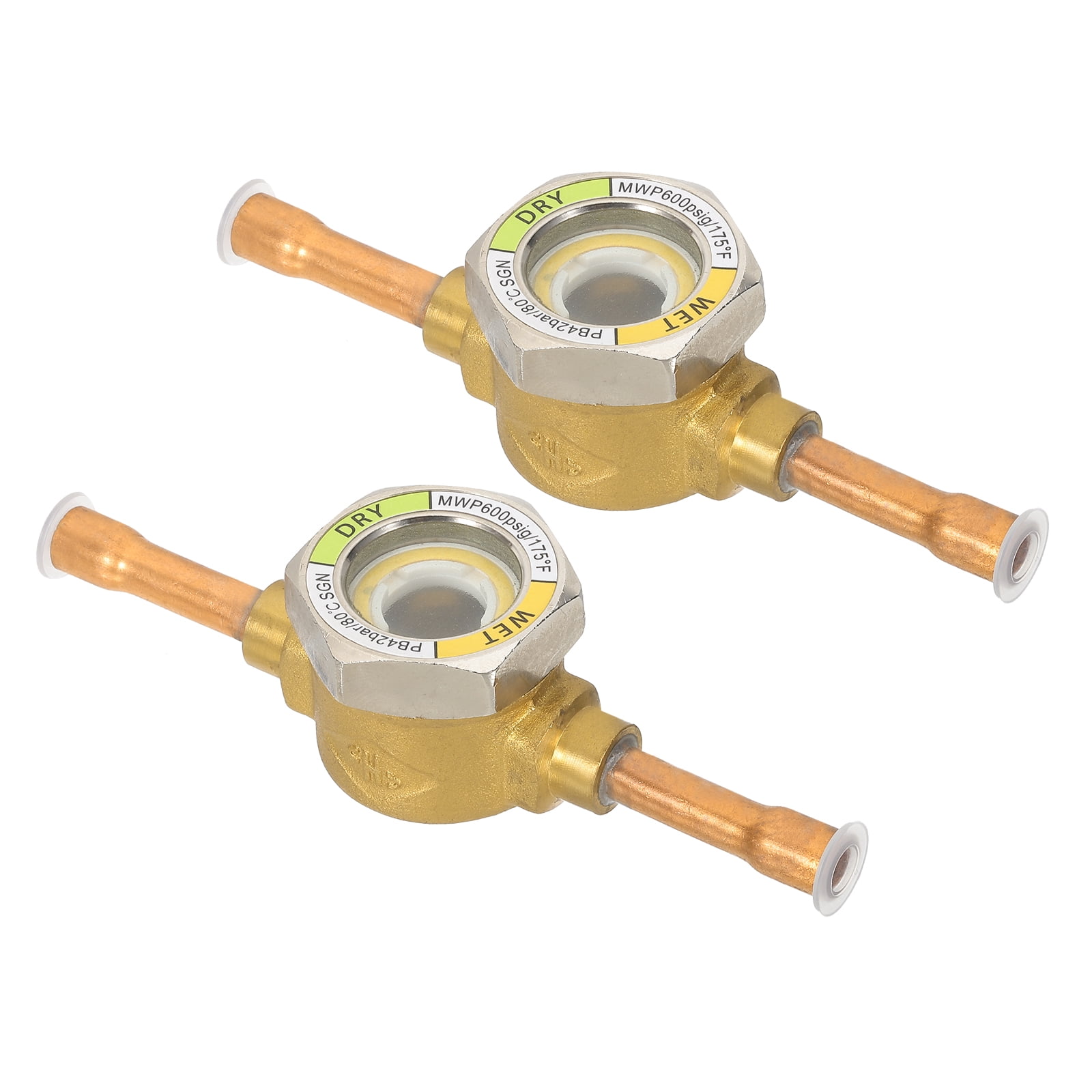 Uxcell Sight Glass, 2Pcs 1/4 x 1/4 Sweat Universal Liquid Moisture ...