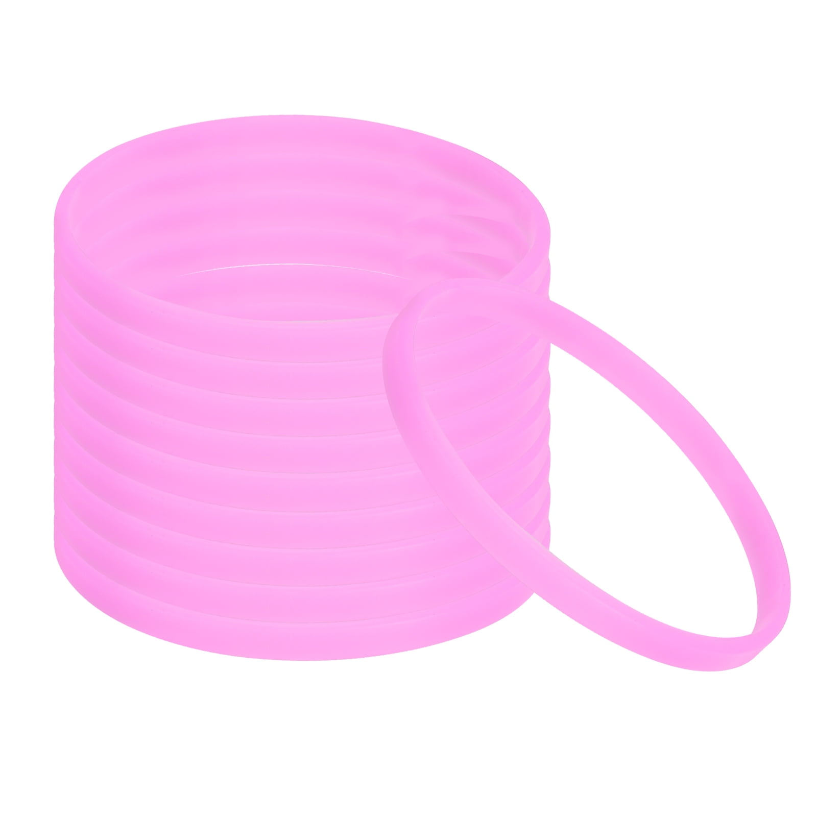 Uxcell Silicone Bracelets Luminous Rubber Wristbands Blank Stretch ...