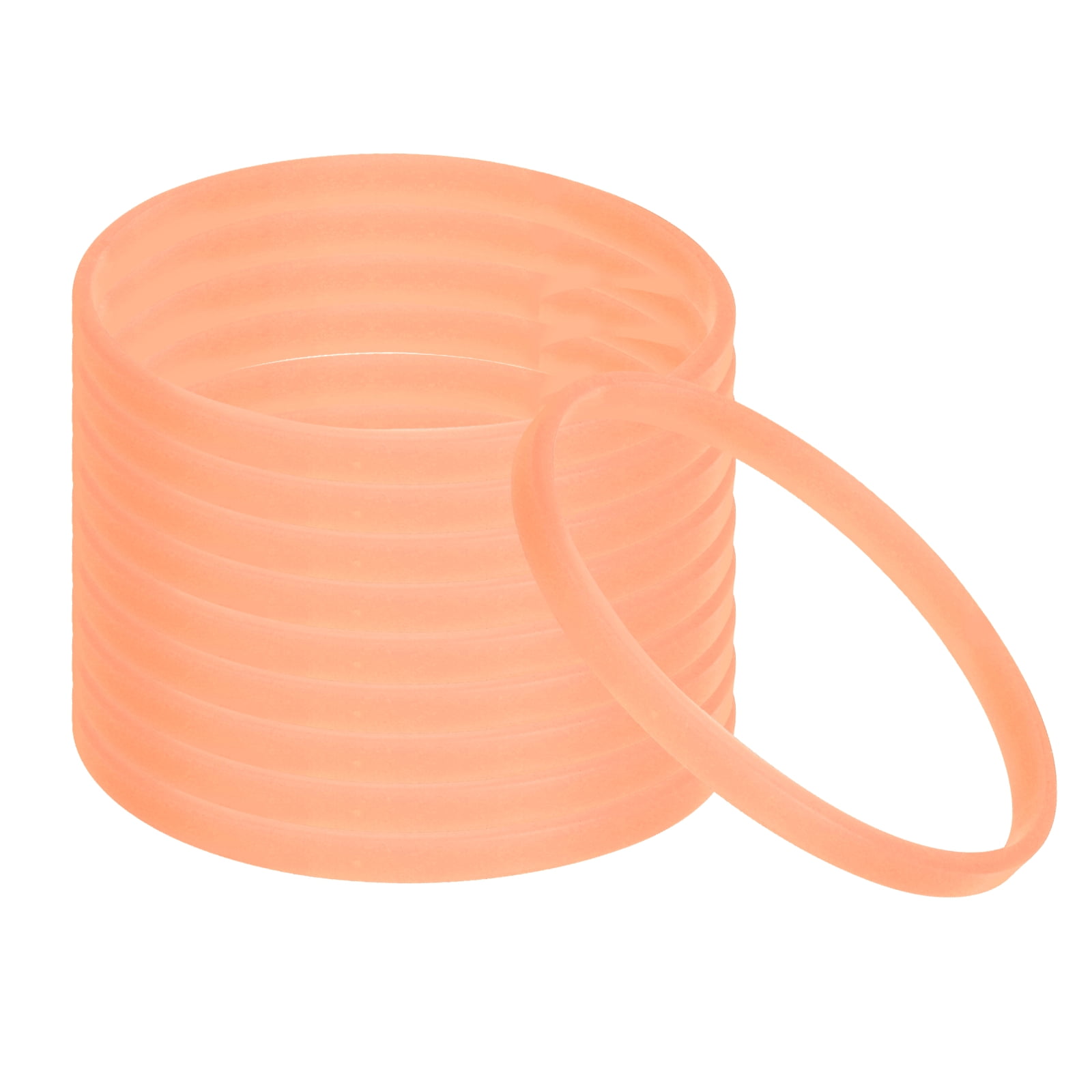 Uxcell Silicone Bracelets Luminous Rubber Wristbands Blank Stretch ...