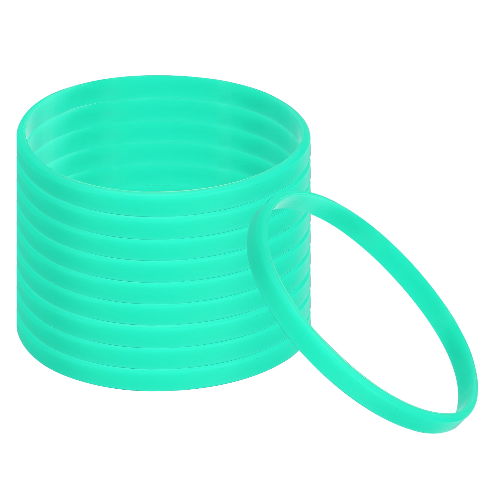 Uxcell Silicone Bracelets Rubber Wristbands Blank Stretch Sports Bands ...