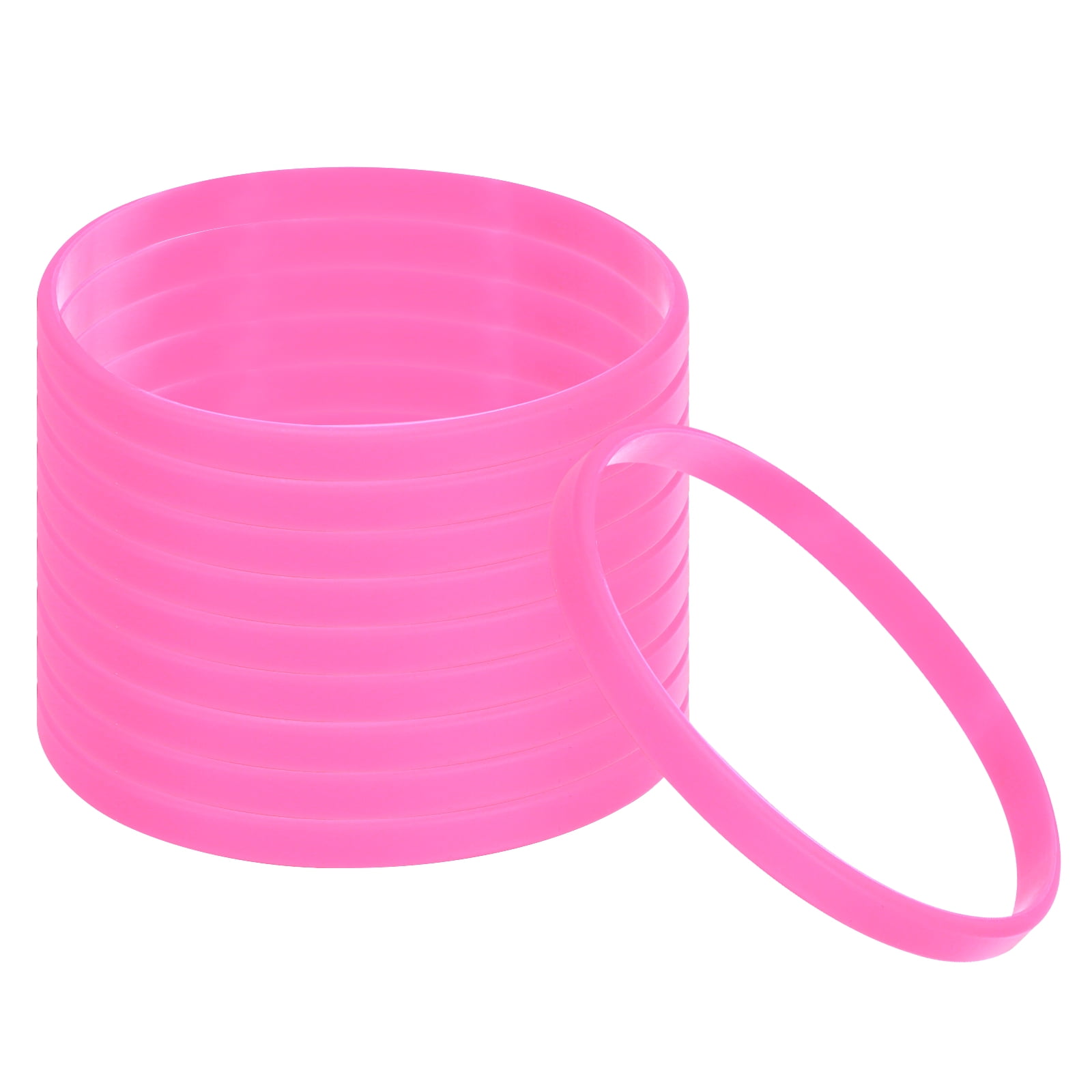 Uxcell Silicone Bracelets Rubber Wristbands Blank Stretch Sports Bands ...