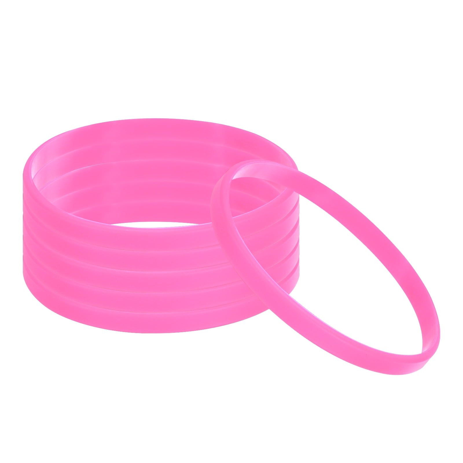 Uxcell Silicone Bracelets Rubber Wristbands Blank Stretch Sports Bands ...