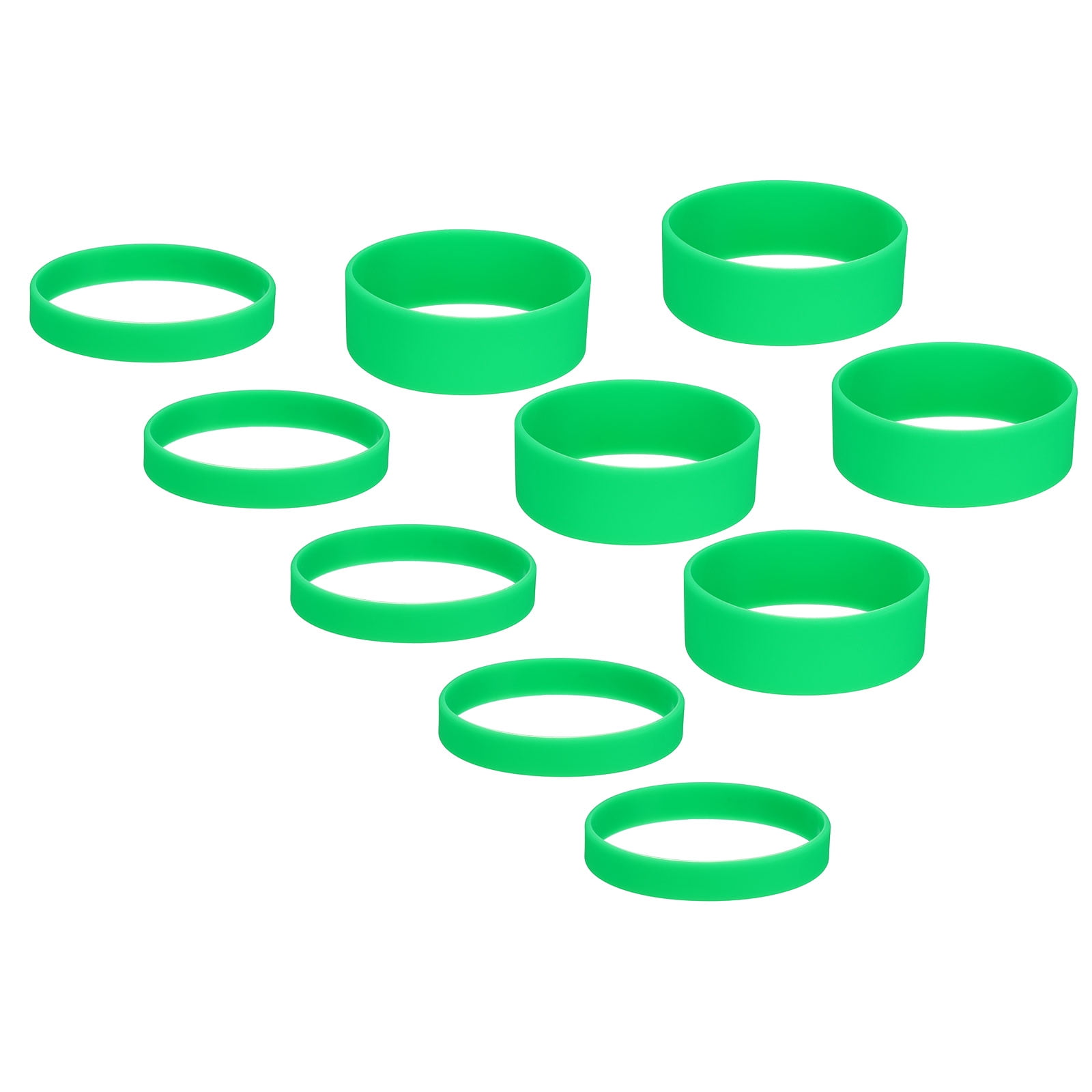 Uxcell Silicone Elastic Sublimation Tumblers Holder Ring Bands, Green ...