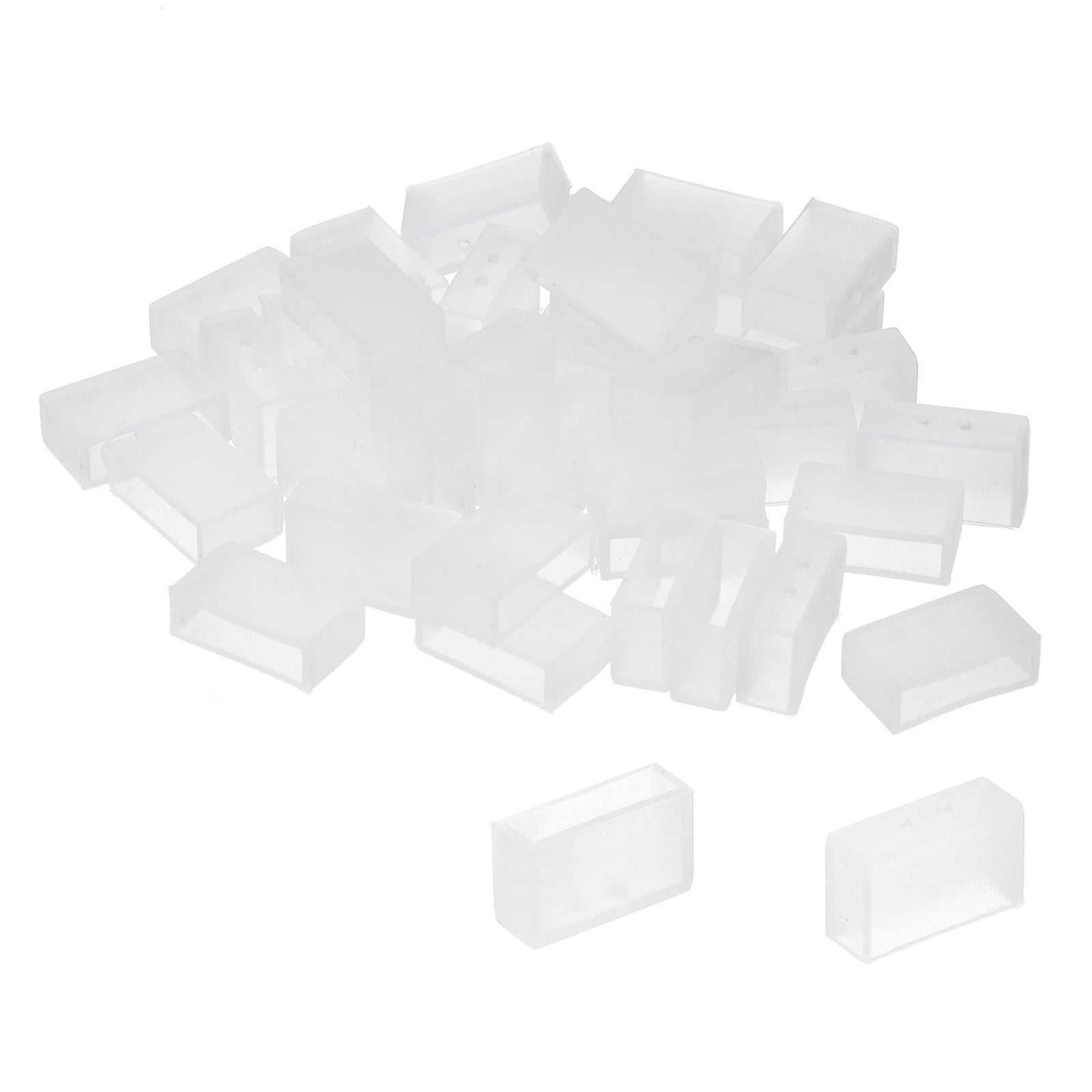 Uxcell Silicone End Cap Plug Cover, 40pcs IP67 Waterproof with 2 Holes ...