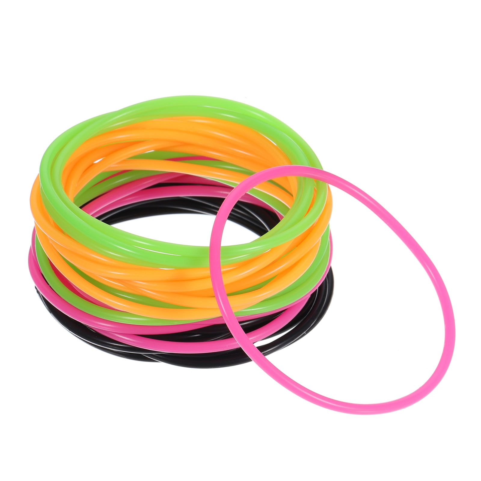 Uxcell Silicone Jelly Bracelets 80's Glow Bangles Bands Neon Bracelet ...
