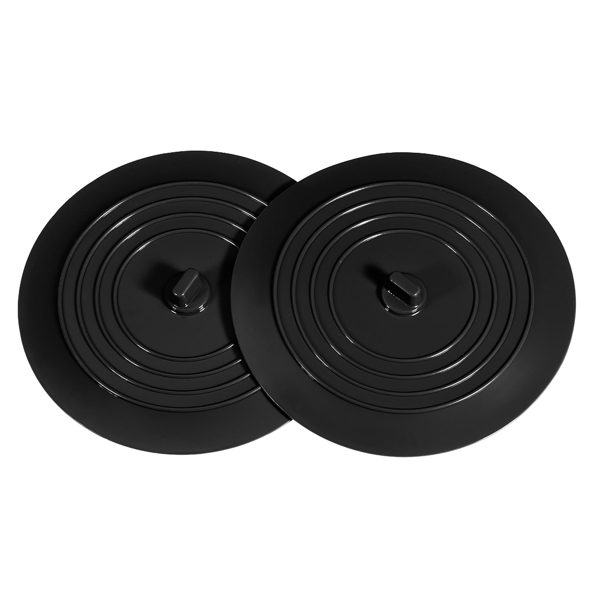 Uxcell Silicone Large Bathtub Drain Stopper Cistern Plug 2pcs Black ...