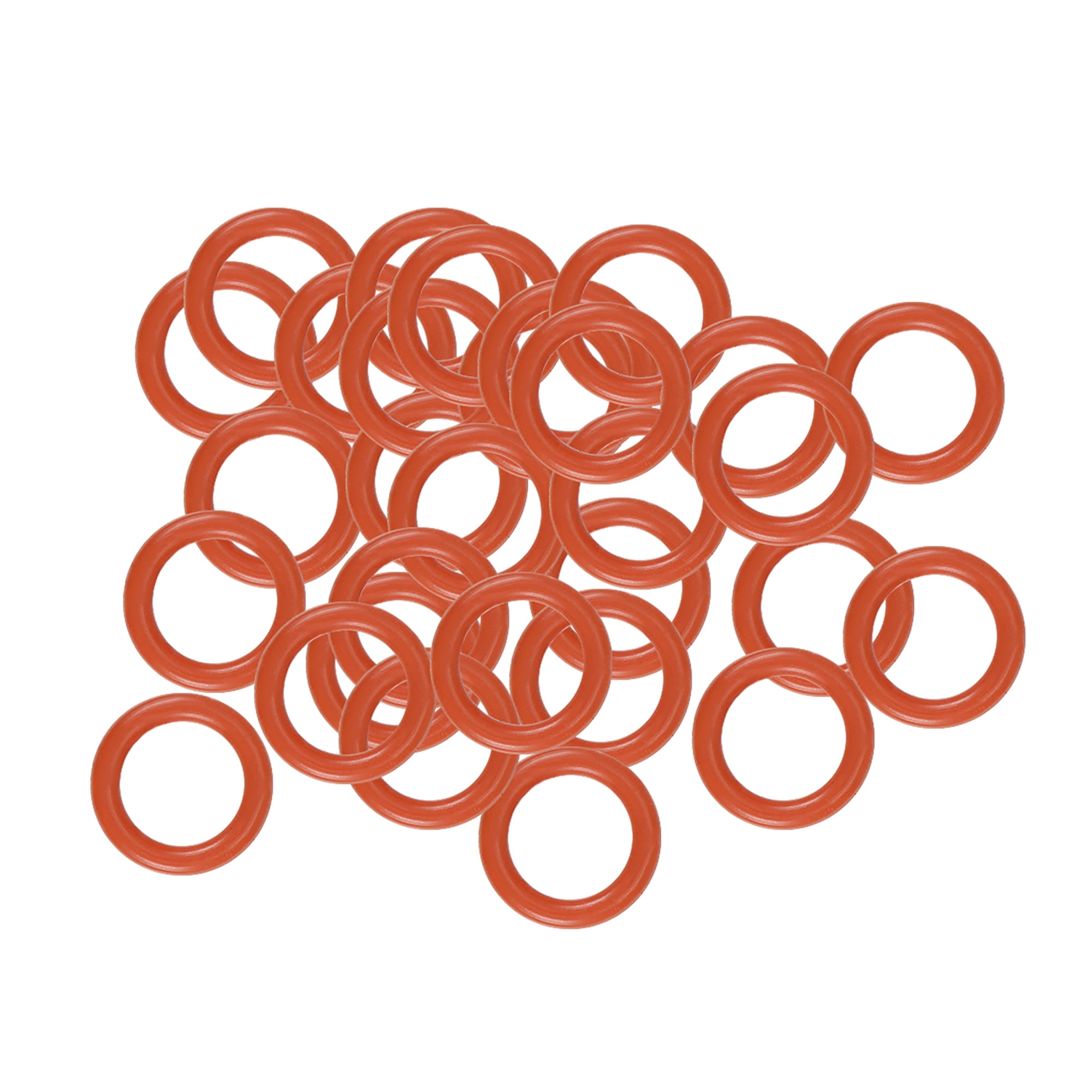 Uxcell Silicone O-Rings 6mm OD, 4mm Inner Diameter, 1mm Width, Seal ...