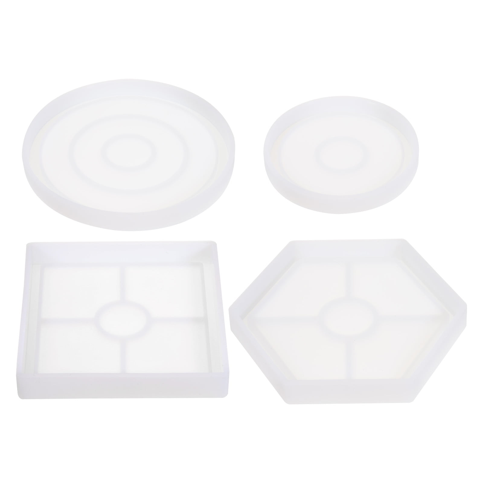 Uxcell Silicone Planter Mold, 4 Pack Different Shapes DIY Plant Pot ...