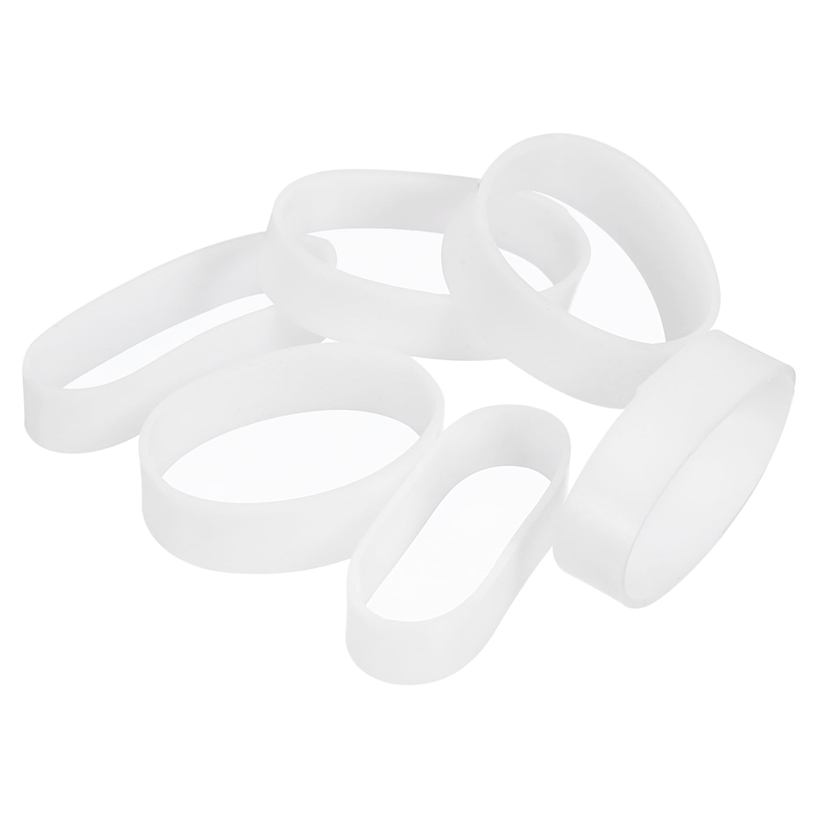 Uxcell Silicone Rubber Bands, 100Pcs 15x5mm Silicone Elastic Bands ...