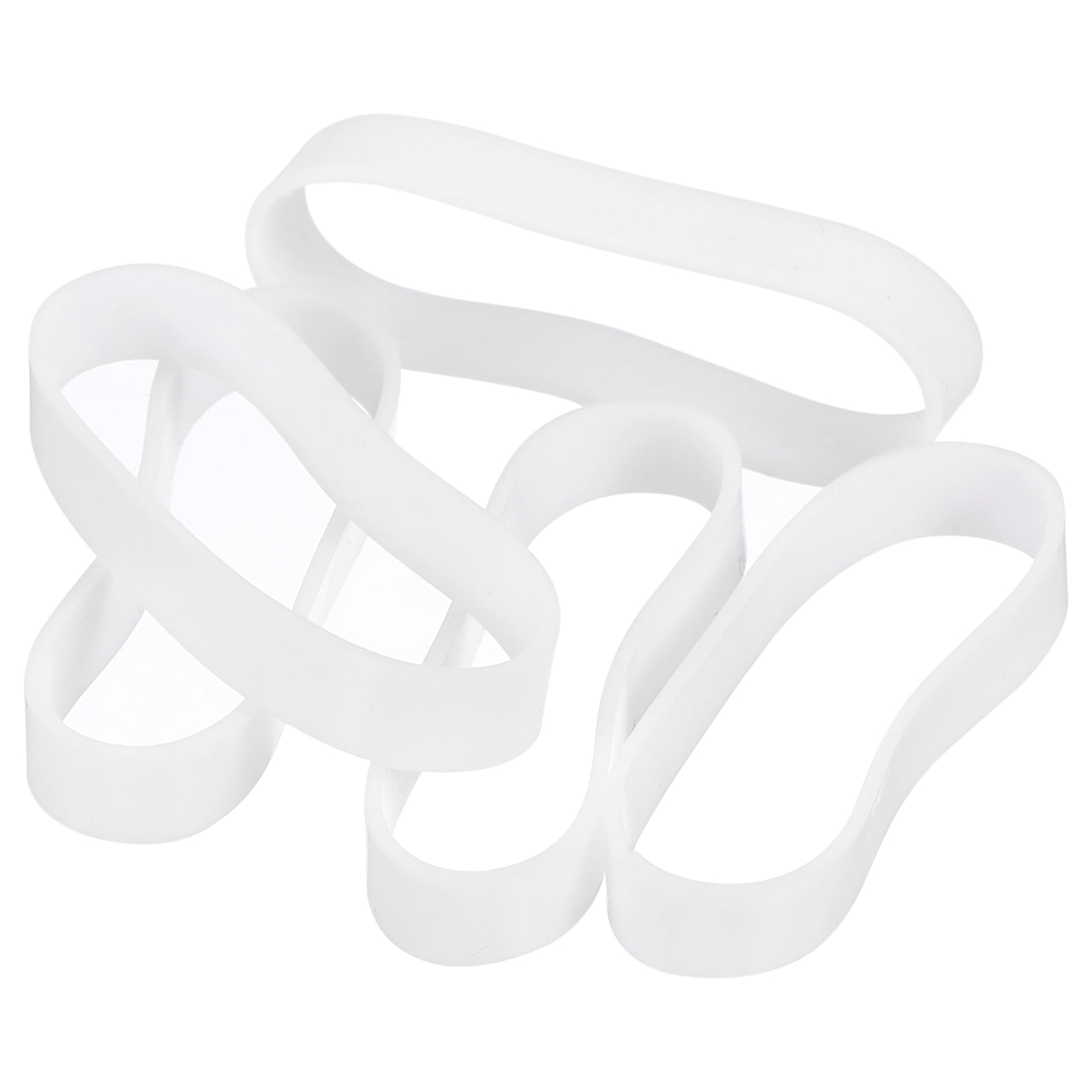 Uxcell Silicone Rubber Bands, 50Pcs 25x5mm Silicone Elastic Bands Cable ...