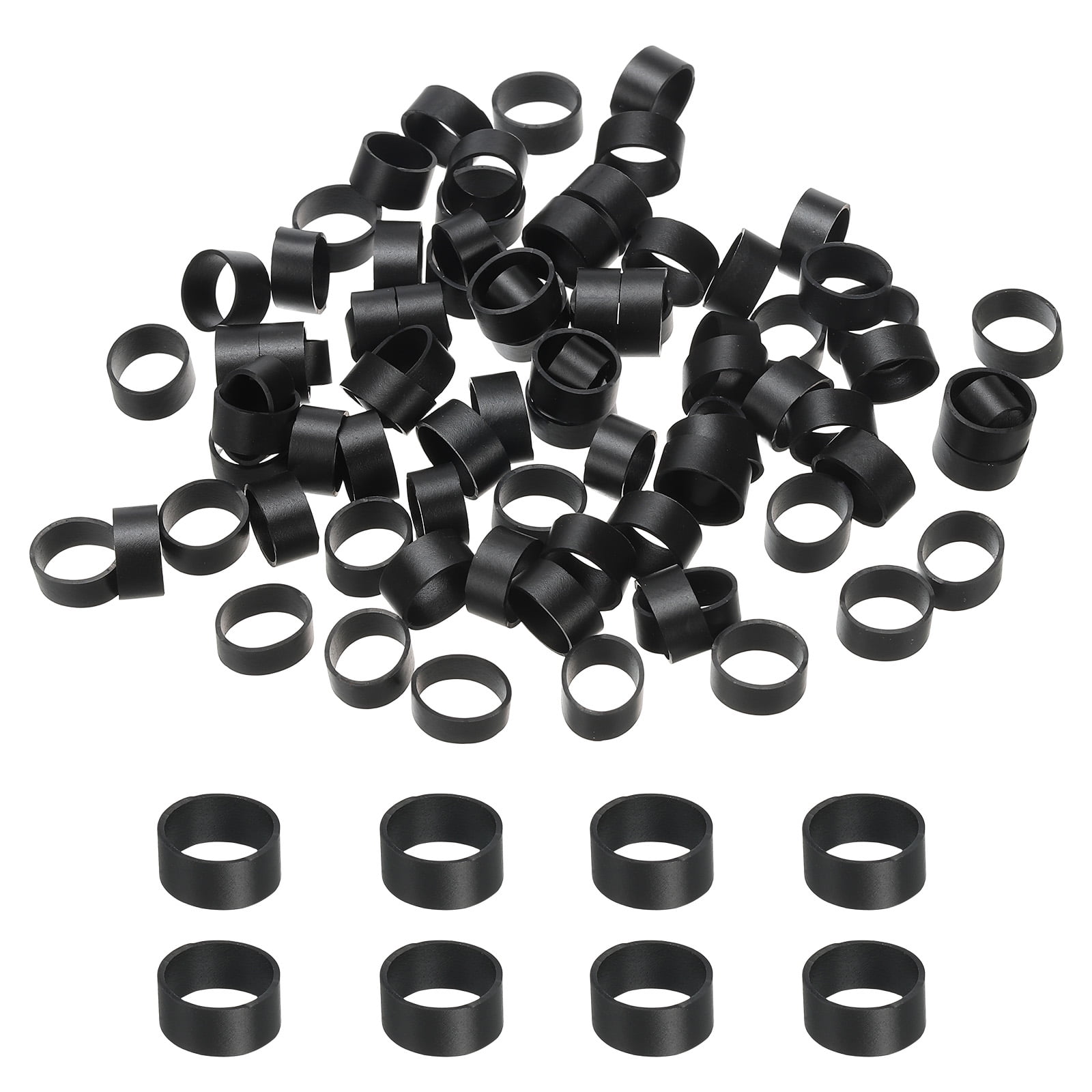 Uxcell Silicone Rubber Bands Cable Ties 0.5", Flat Rubber Elastic Band ...