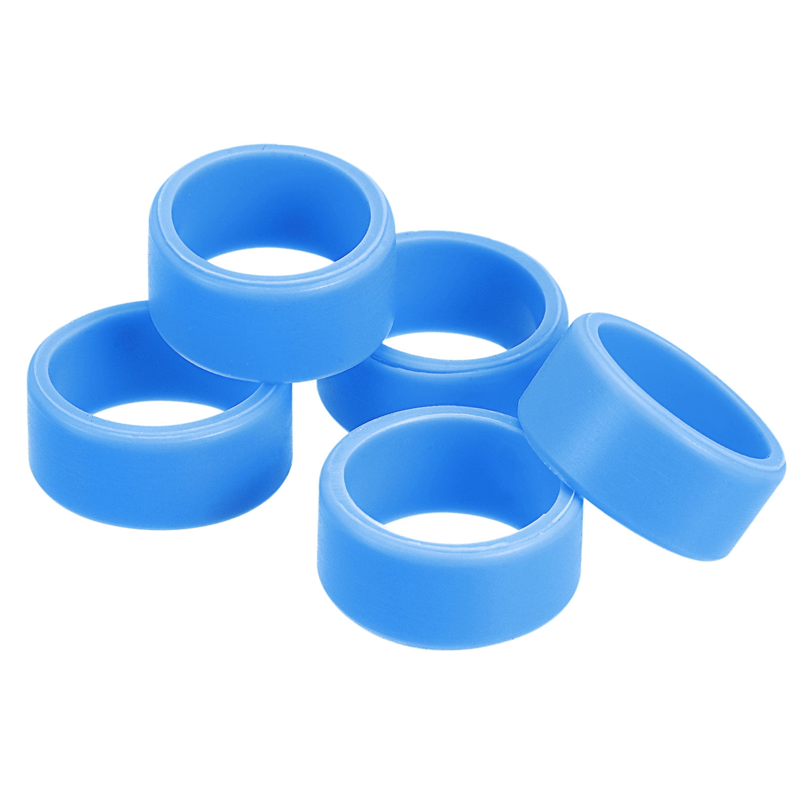 Uxcell Silicone Rubber Bands Rings Non-slip 1" Blue for Wrapping Paper ...
