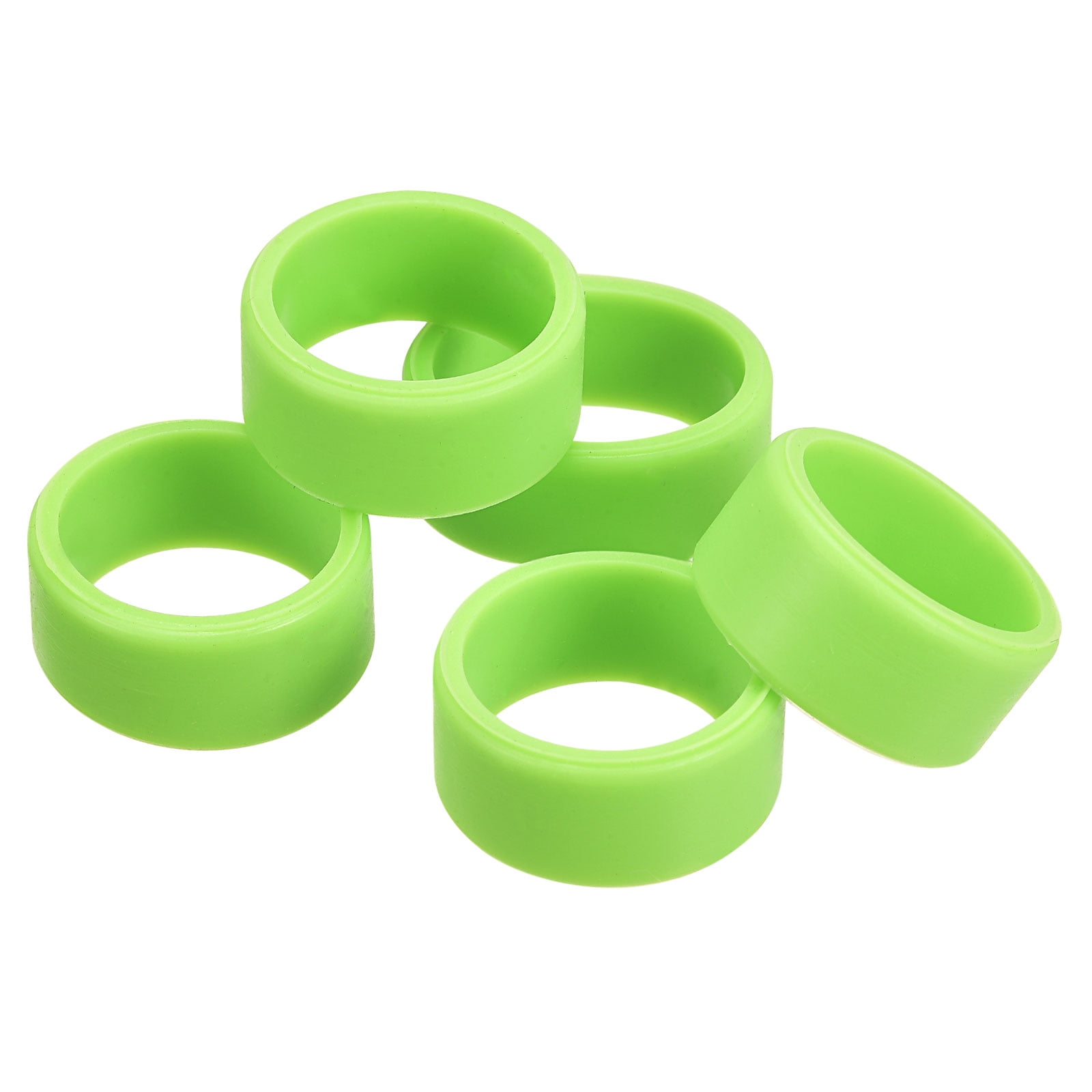 Uxcell Silicone Rubber Bands Rings Non-slip 1" Green for Wrapping Paper ...