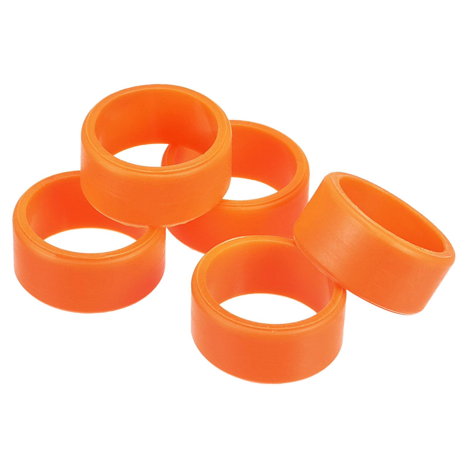 Uxcell Silicone Rubber Bands Rings Non-slip 1" Orange for Wrapping ...