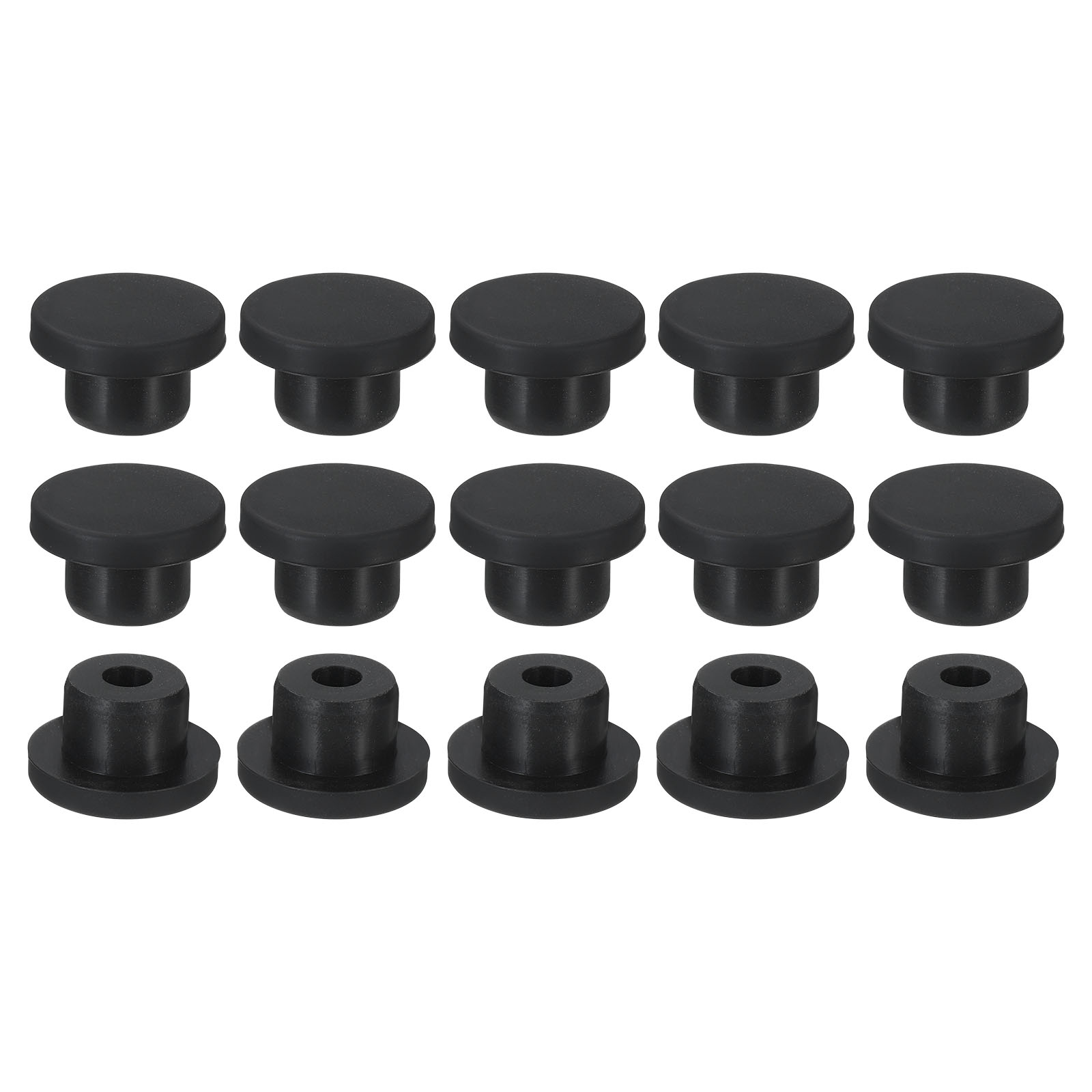 Uxcell Silicone Rubber Hole Plug Soft Flexible Stopper for 14-15mm Hole ...