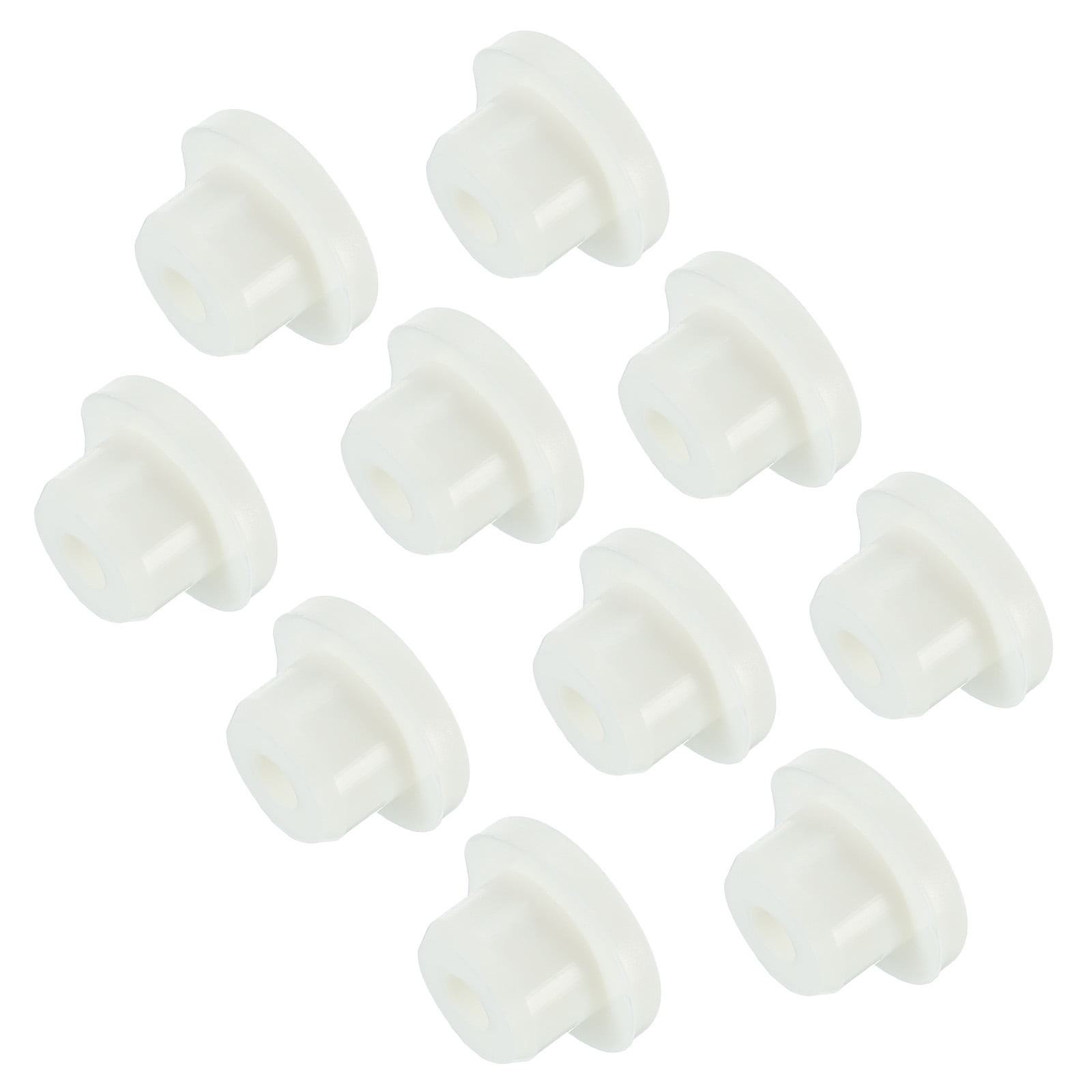 Uxcell Silicone Rubber Hole Plug White Stopper for 14-15mm Hole 10 Pack ...
