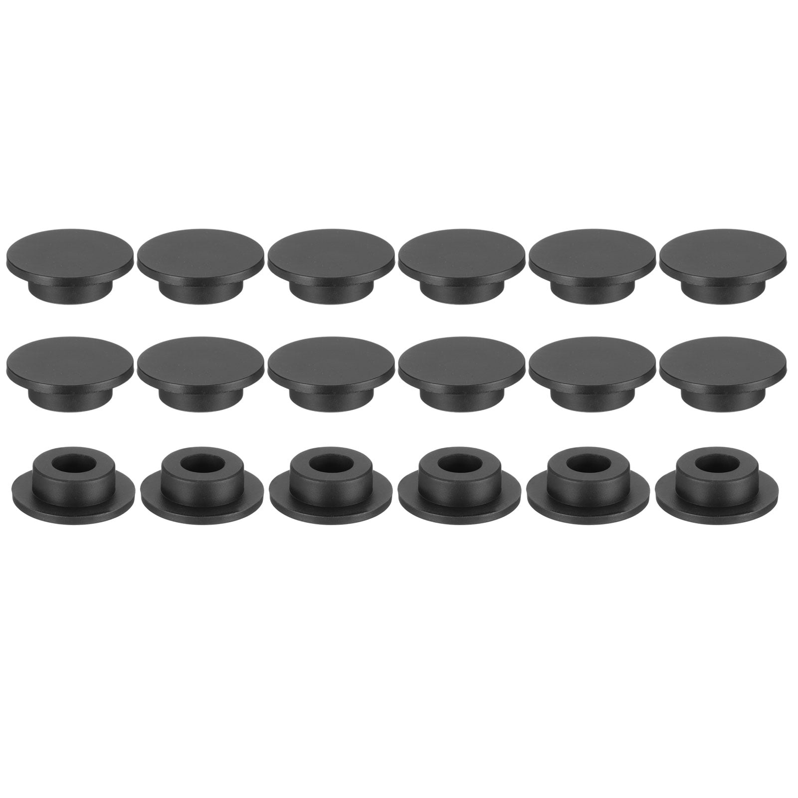 Uxcell Silicone Rubber Plug, 18 Pcs Soft Flexible Solid Rubber Stopper ...