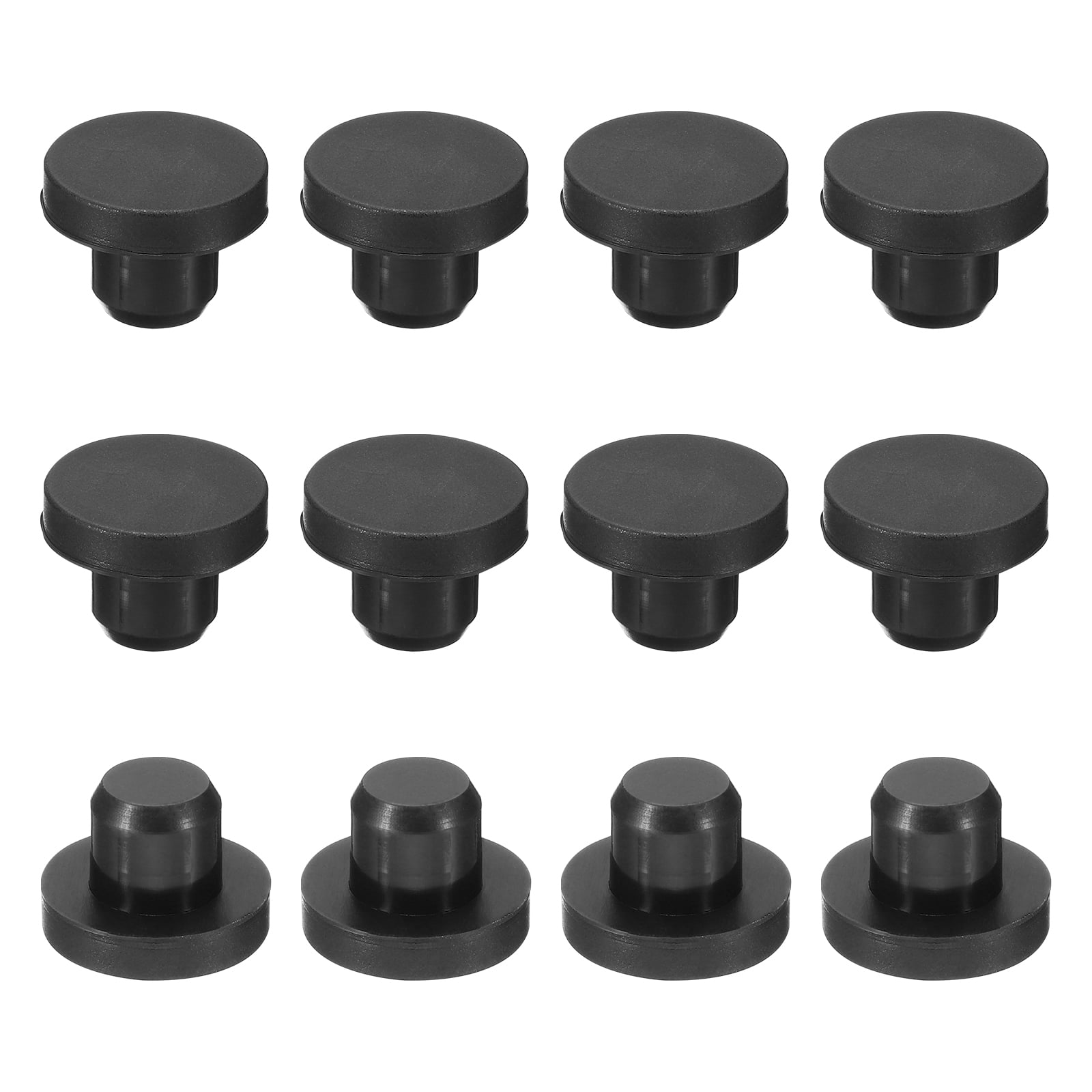 Uxcell Silicone Rubber Solid Plug Soft Flexible Stopper for 10-11mm ...