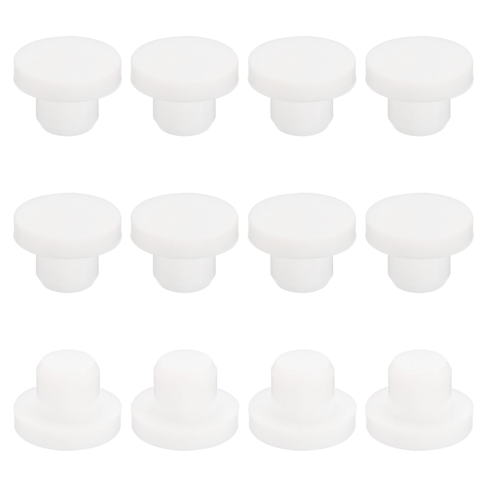 Uxcell Silicone Rubber Solid Plug Soft Flexible Stopper for 11-12mm ...