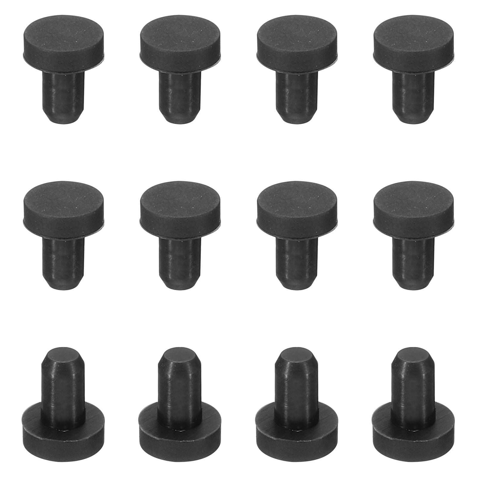Uxcell Silicone Rubber Solid Plug Soft Flexible Stopper for 3-3.5mm ...