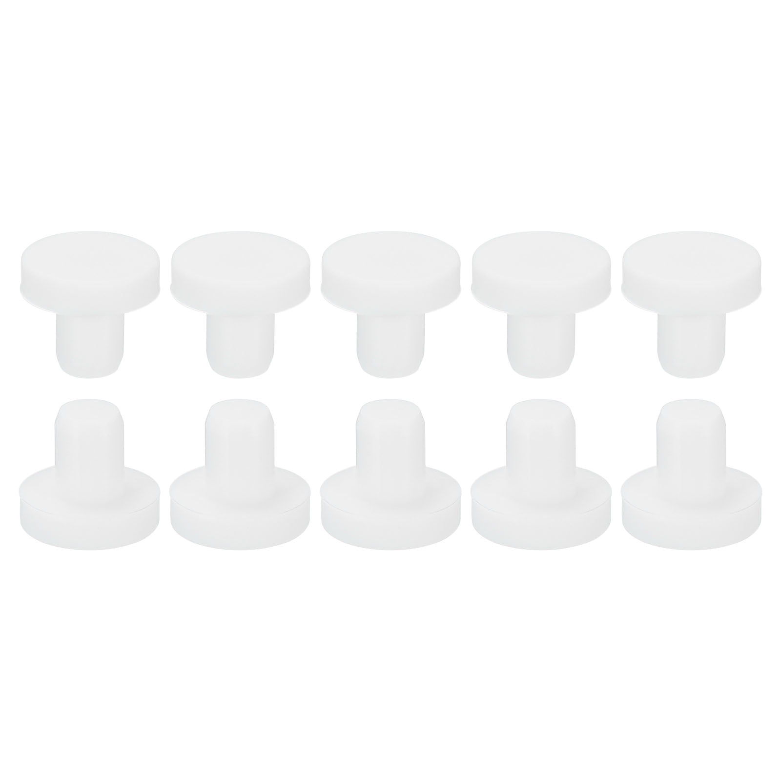 Uxcell Silicone Rubber Solid Plug Soft Flexible Stopper for 6.5-7mm ...