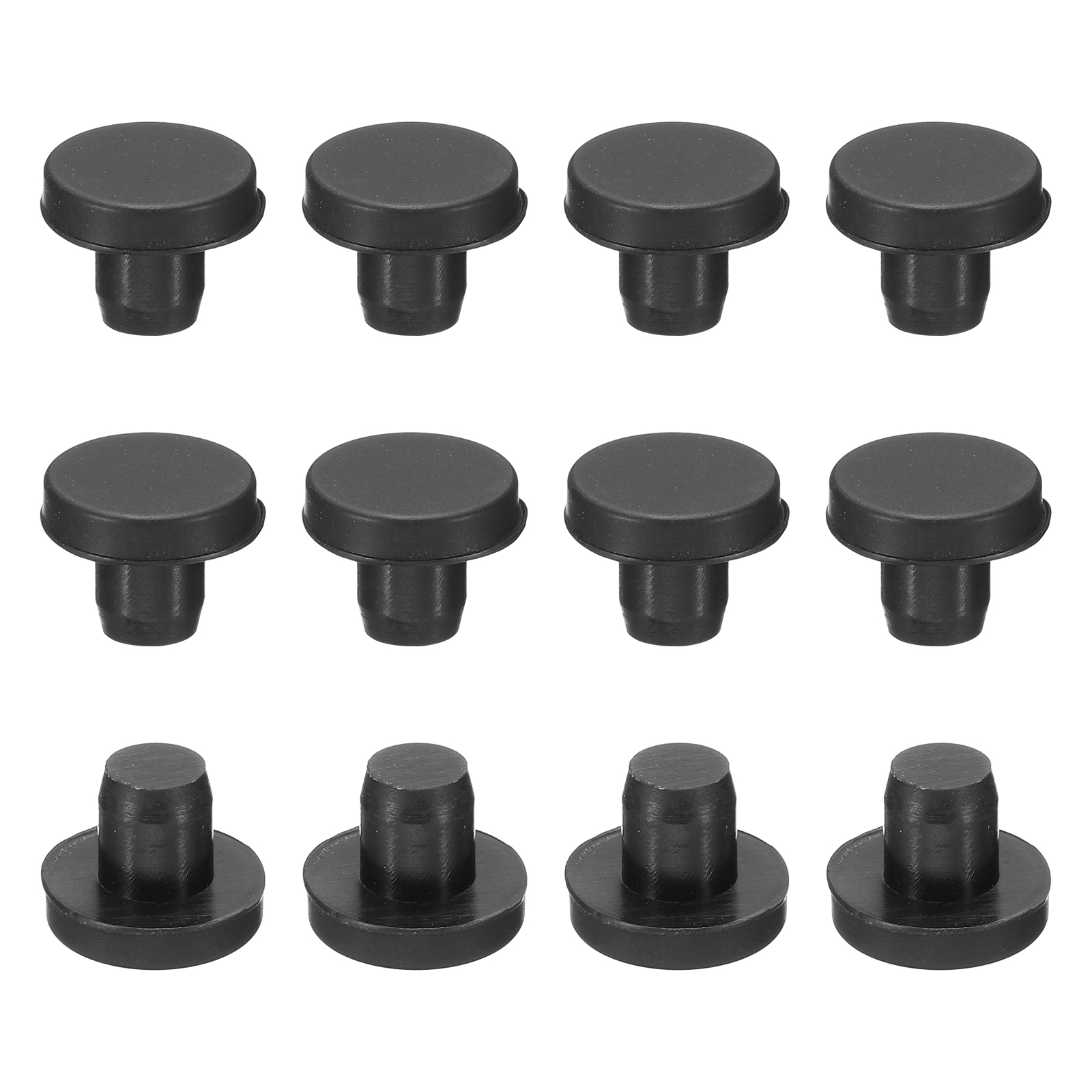 Uxcell Silicone Rubber Solid Plug Soft Flexible Stopper for 7.5-8mm ...