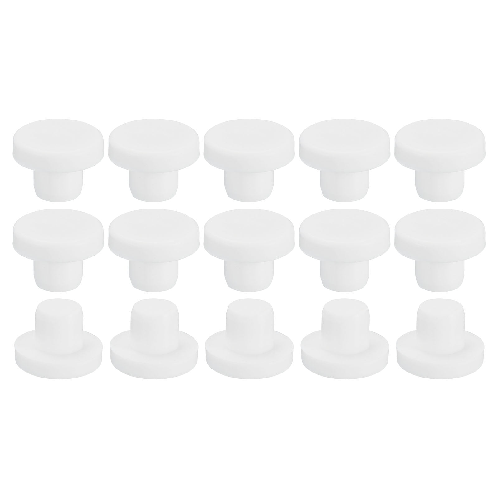Uxcell Silicone Rubber Solid Plug Soft Flexible Stopper for 9-10mm Hole ...