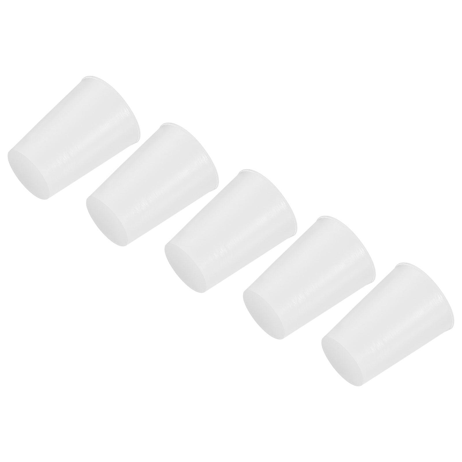Uxcell Silicone Rubber Tapered Plug 14mm to 19mm Solid White for Powder ...