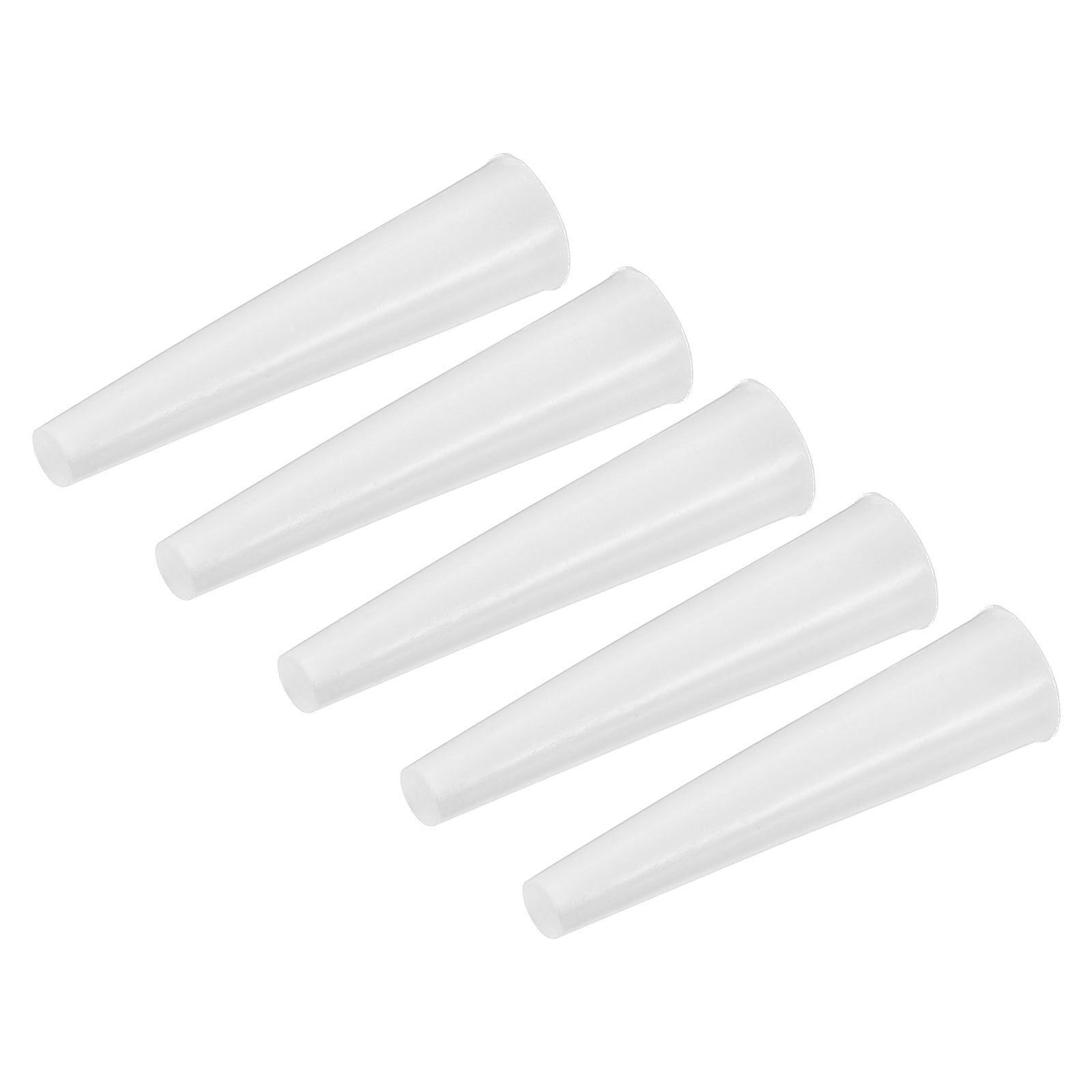 Uxcell Silicone Rubber Tapered Plug 3mm to 6mm Solid White 25mm Height ...