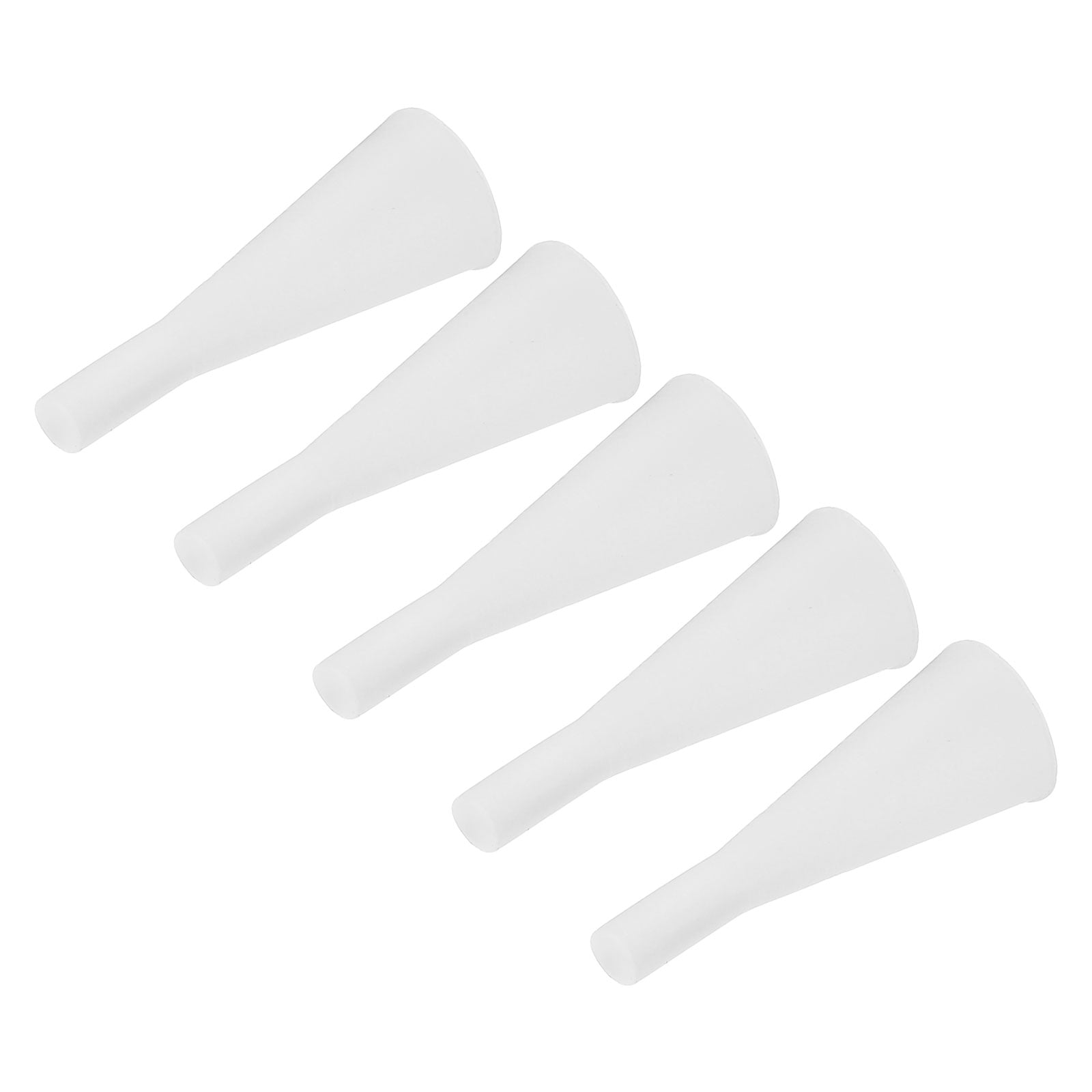 Uxcell Silicone Rubber Tapered Plug 3mm to 8mm Solid White for Powder ...