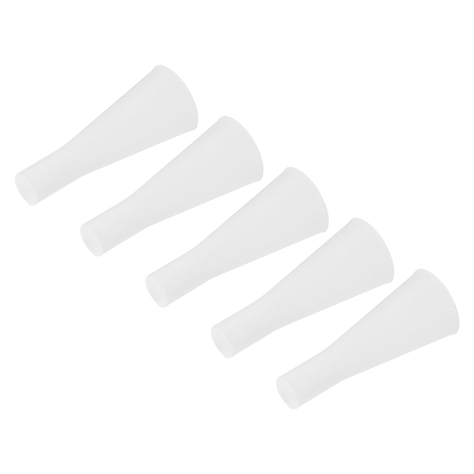 Uxcell Silicone Rubber Tapered Plug 4mm to 8mm Solid White for Powder ...