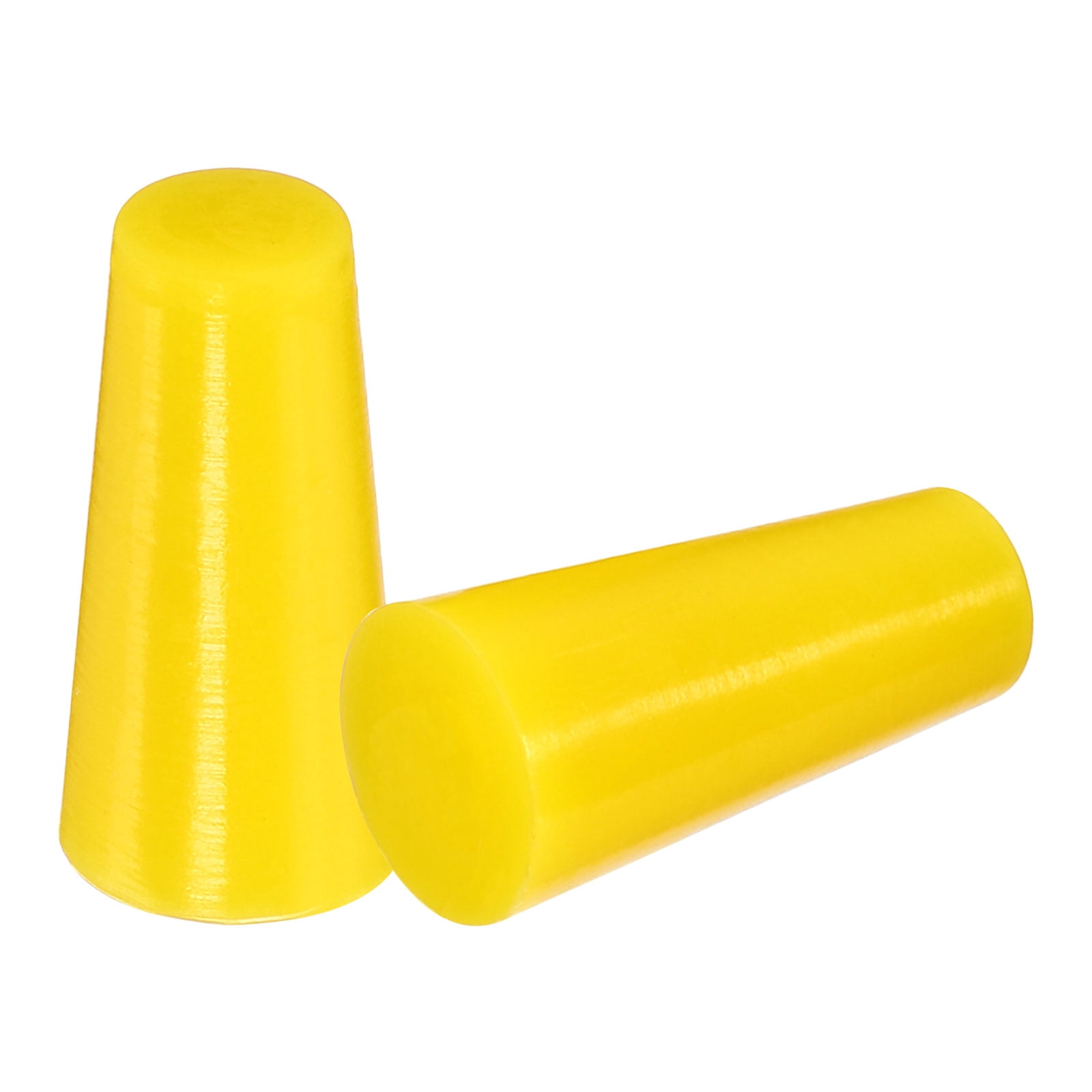 Uxcell Silicone Rubber Tapered Plug 6.4mm to 9.5mm Solid Yellow for ...