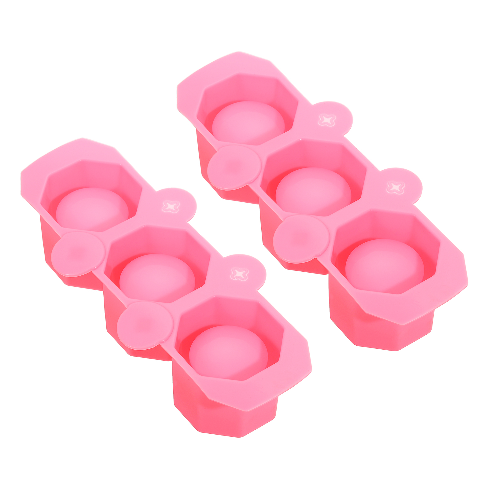 Uxcell Silicone Shot Glass Ice Mold, 3 Hole Octagon Ice Grid Tray for ...