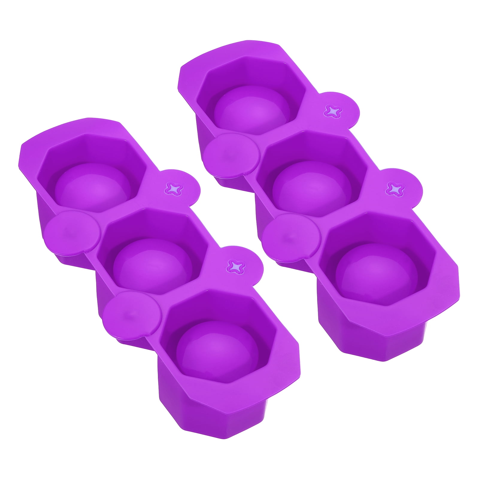Uxcell Silicone Shot Glass Ice Mold, 3 Hole Octagon Ice Grid Tray for ...