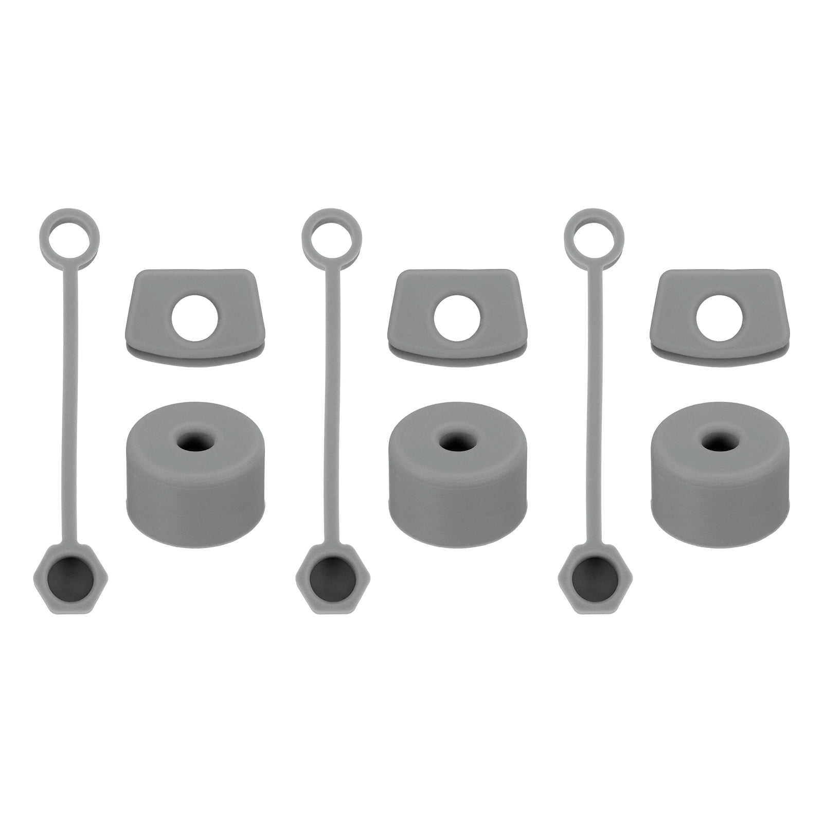 Uxcell Silicone Spill Proof Stopper for Straw Cup, Grey, 1 Set ...