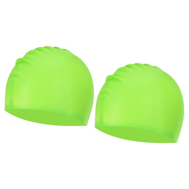 Uxcell Silicone Swim Caps Unisex NonSlip Pool Caps Waterproof Elastic ...