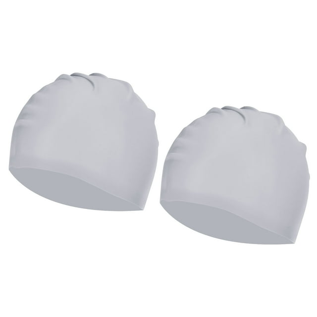 Uxcell Silicone Swim Caps Unisex NonSlip Pool Caps Waterproof Elastic ...