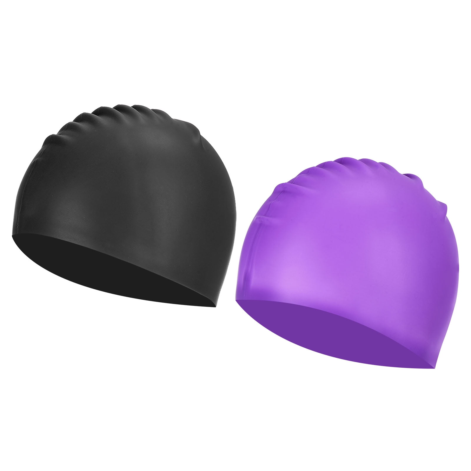 Uxcell Silicone Swim Caps Unisex NonSlip Pool Caps Waterproof Swimming ...