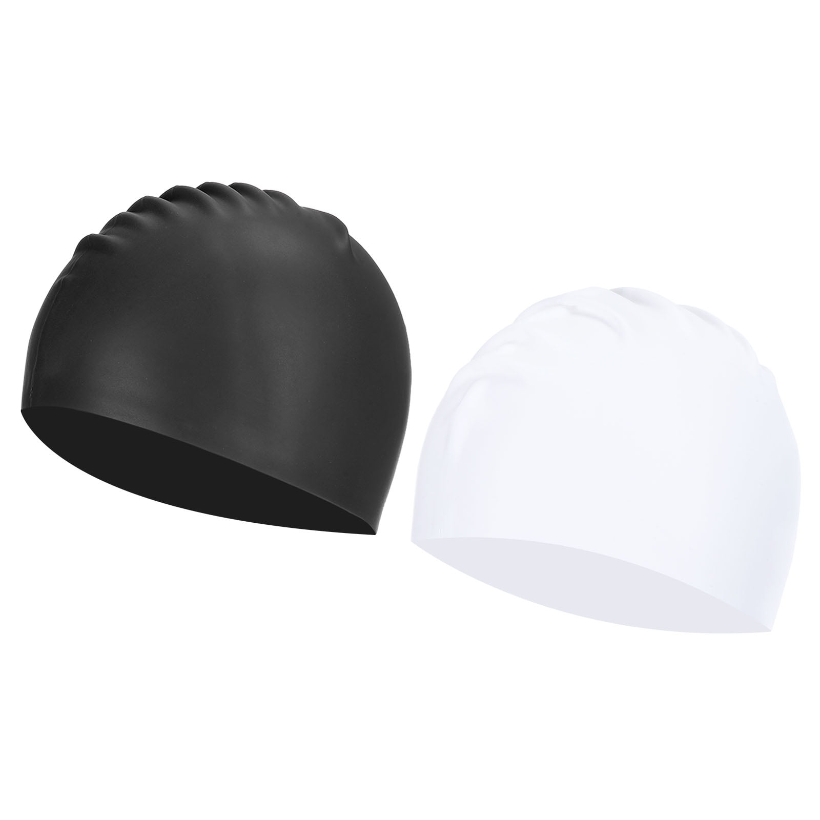 Uxcell Silicone Swim Caps Unisex NonSlip Pool Caps Waterproof Swimming ...