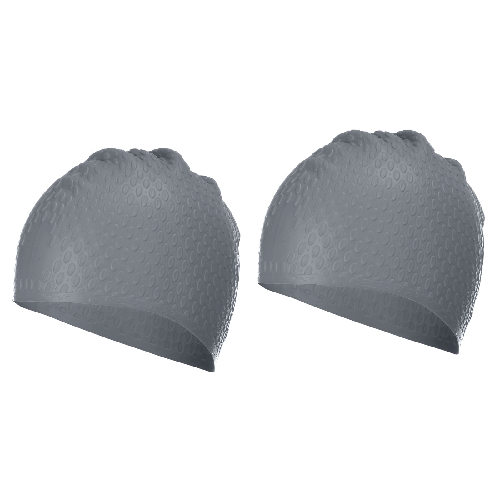 Uxcell Silicone Swim Caps Unisex Swimming Caps Bubble Textured Adult ...